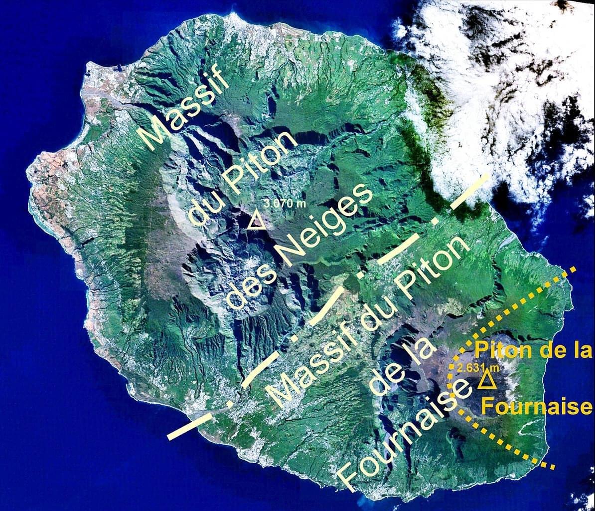 Carte de La Réunion plan des 84 lieux à voir